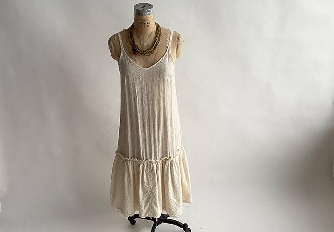 Natural Ruffle Slip – Auntie Oti