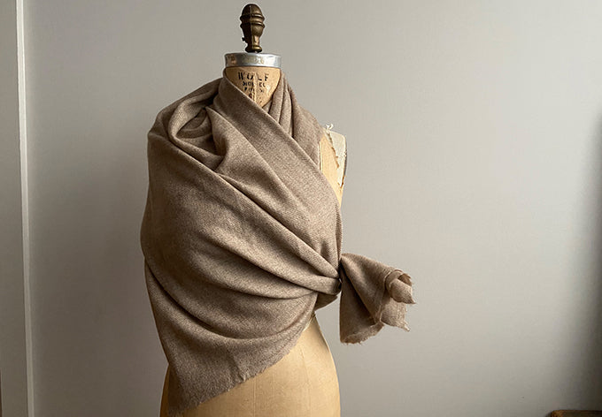 Light Brown 4 Ply Cashmere Scarf – Auntie Oti